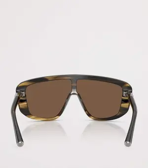 Dolce & Gabbana Acetate Dg4520 Marlene Rectangle Sunglasses - Brown