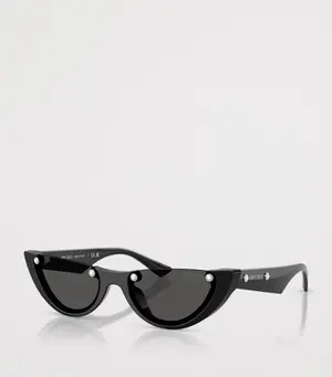 JIMMY CHOO Oval Sunglasses - Black