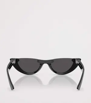 JIMMY CHOO Oval Sunglasses - Black