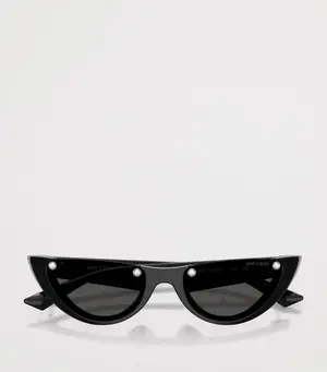 JIMMY CHOO Oval Sunglasses - Black