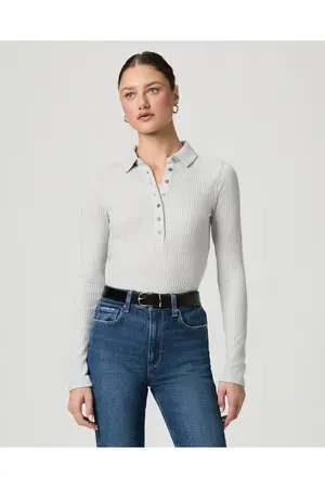 Paige Eden Long Sleeve Top - Gray