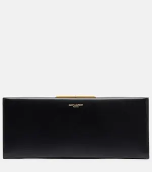 Saint Laurent Midnight Small Leather Clutch