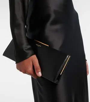 Saint Laurent Midnight Small Leather Clutch