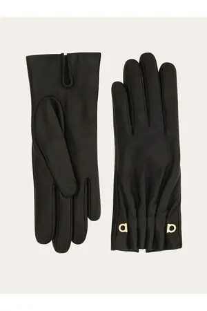 FERRAGAMO Nappa Leather Gloves - Black