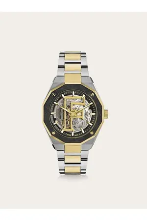 FERRAGAMO Edge Automatic Skeleton Watch - Black