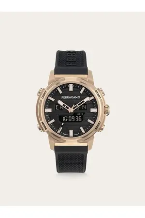 FERRAGAMO Sport Anadigit Watch - Black