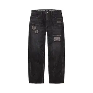 Supreme Patched Loose Fit Selvedge Jean - Black