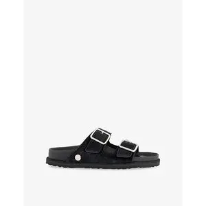 BIRKENSTOCK 1774 Arizona Calf-hair Sandals - Black
