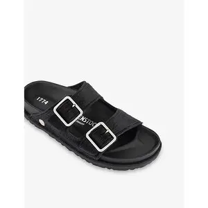 BIRKENSTOCK 1774 Arizona Calf-hair Sandals - Black