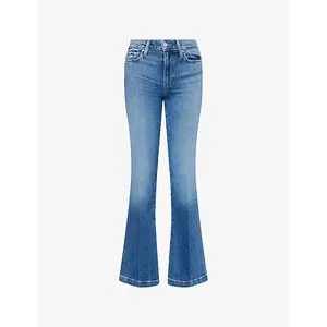 Paige Genevieve Mid-rise Stretch-denim Flare Jeans - Bookshelf