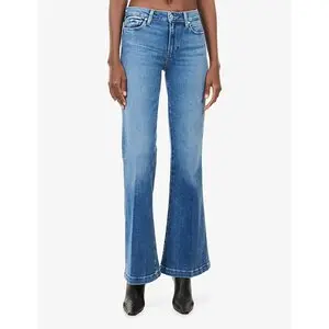 Paige Genevieve Mid-rise Stretch-denim Flare Jeans - Bookshelf