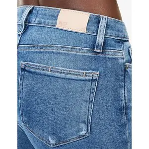 Paige Genevieve Mid-rise Stretch-denim Flare Jeans - Bookshelf