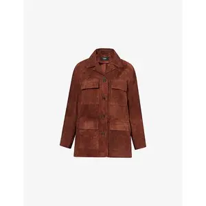 ARMA Camp-collar Suede Jacket