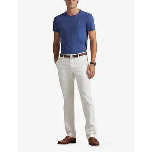 Polo Ralph Lauren Custom Slim-fit Crewneck Cotton-jersey T-shirt Xxl - Blue