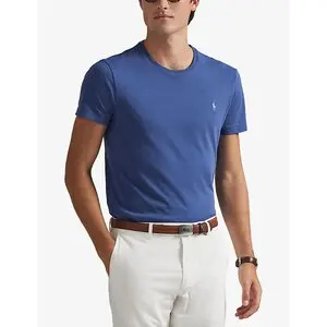 Polo Ralph Lauren Custom Slim-fit Crewneck Cotton-jersey T-shirt Xxl - Blue