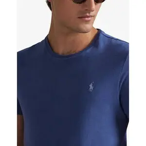Polo Ralph Lauren Custom Slim-fit Crewneck Cotton-jersey T-shirt Xxl - Blue