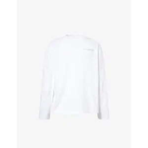 Casablanca Glitch Orchid Printed Cotton T-shirt - White