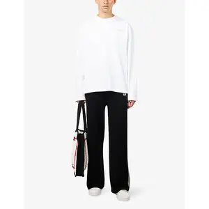 Casablanca Glitch Orchid Printed Cotton T-shirt - White