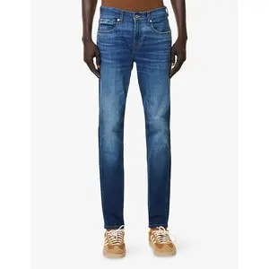7 For All Mankind Slimmy Tapered-leg Stretch-denim Jeans - Ambition