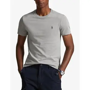 Polo Ralph Lauren Custom Slim-fit Crewneck Cotton-jersey T-shirt - Grey