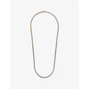 Tateossian Quadro Tennis Rhodium-plated Sterling Silver And Spinel Necklace - White