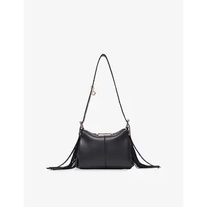 Maje Mini Leather Cross-body Bag - Black