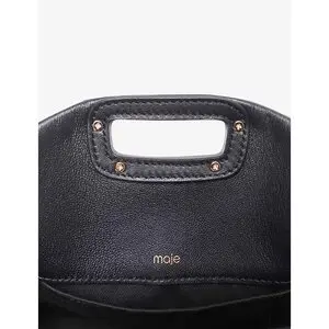 Maje Mini Leather Cross-body Bag - Black