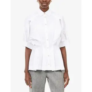 Palmer//harding Vessel Cinched Stretch-cotton Shirt