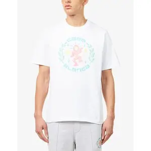 Casablanca Dance Joy Printed Cotton T-shirt - White
