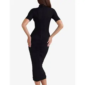House Of Cb Stretch-mesh Midi Dress