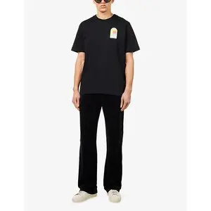 Casablanca L'arche Printed Cotton T-shirt - Black
