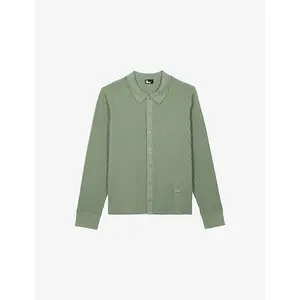 The Kooples Collared Button-down Wool-blend Jumper