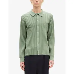 The Kooples Collared Button-down Wool-blend Jumper