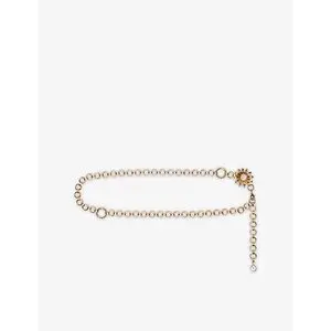 Maje Flower-embellished Chain Belt - Gold
