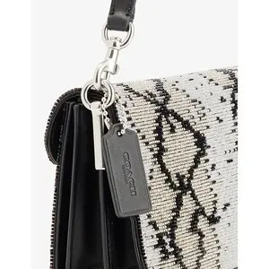 COACH Tabby 26 Beaded Snake Leather Shoulder Bag