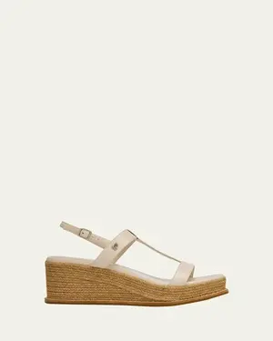 JIMMY CHOO Theia 60 Leather Espadrille Wedge Sandals