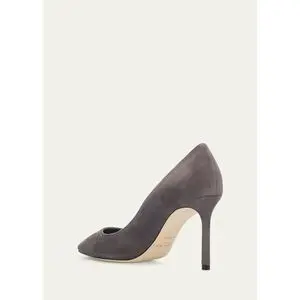 JIMMY CHOO 85mm Romy Suede Pumps - Storm