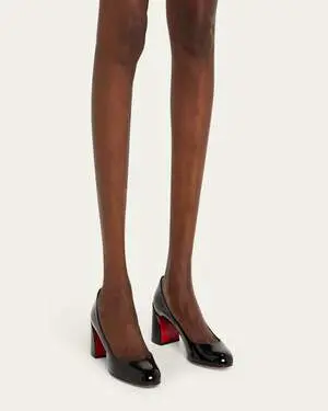 CHRISTIAN LOUBOUTIN 55mm Miss Sab Patent Pumps