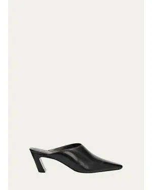 STUART WEITZMAN 50mm Stassi Leather Mules Black