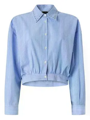 Pinko Striped Embellished Shirt - Blue