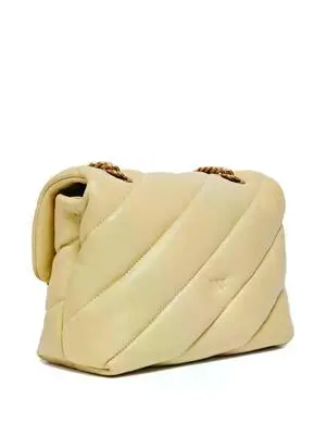 Pinko Small Love Quilted Chain Cross Body Bag - Neutrals