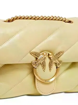 Pinko Small Love Quilted Chain Cross Body Bag - Neutrals