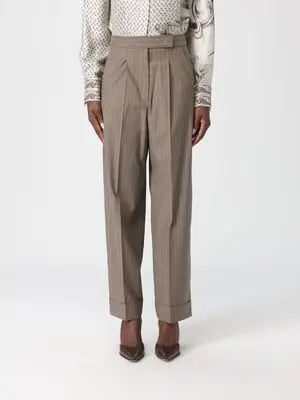 Max Mara Tailored Pinstriped Trousers - Beige