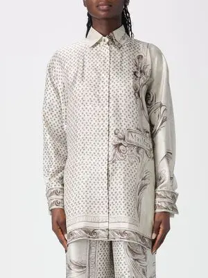 Max Mara Printed Silk Shirt - Ivory