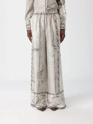 Max Mara Max Mara Printed Wide Leg Trousers Ivory
