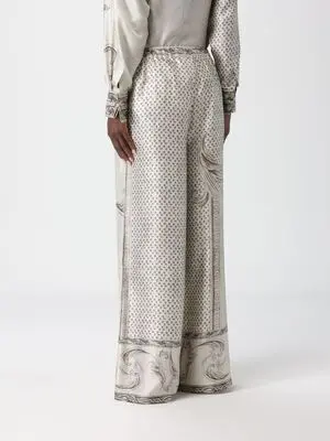 Max Mara Printed Wide Leg Trousers - Ivory