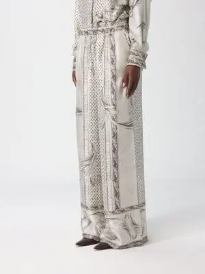 Max Mara Printed Wide Leg Trousers - Ivory