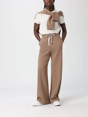 Max Mara Pants With Contrast Piping - Camel