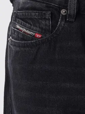 DIESEL® Wide Leg Denim Pants - Black