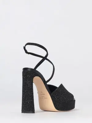 JIMMY CHOO Heeled Sandals With Glitter Embellishment